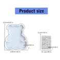 2Pcs Bear Silicone Fondant Molds For Cake Decoration, Chocolate, Candy ...