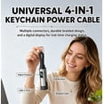 4-in-1 Smart Digital Display Keychain,65W Fast Charging Keychain Cable ...