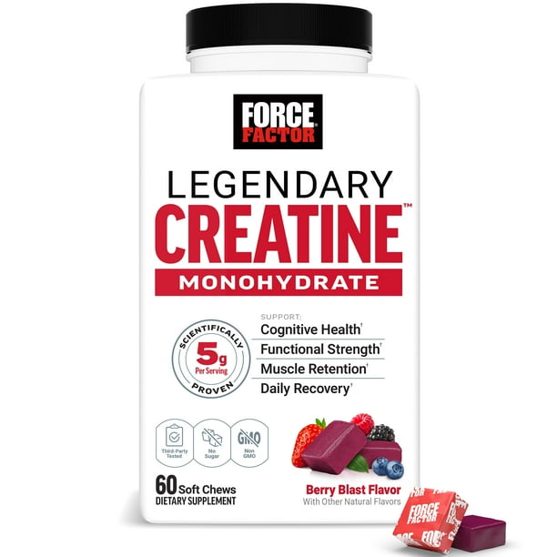 Suplemento Force Factor Legendary Creatina Chews 60 Soft | Walmart en línea