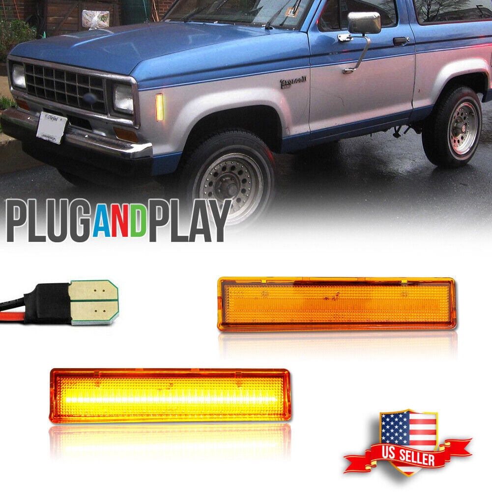 GTINTHEBOX 2X OE-Style Amber LED Front Side Marker Lights For Ford F150 ...