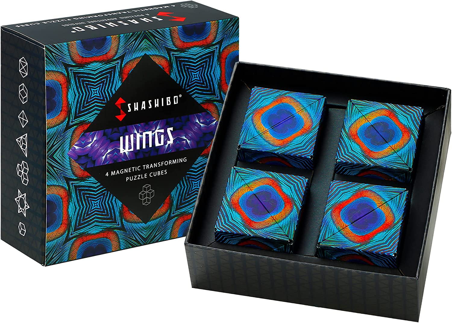 SHASHIBO Gift Box of 4 - Award-Winning, Patented Fidget Cube w/ 36 Rare ...