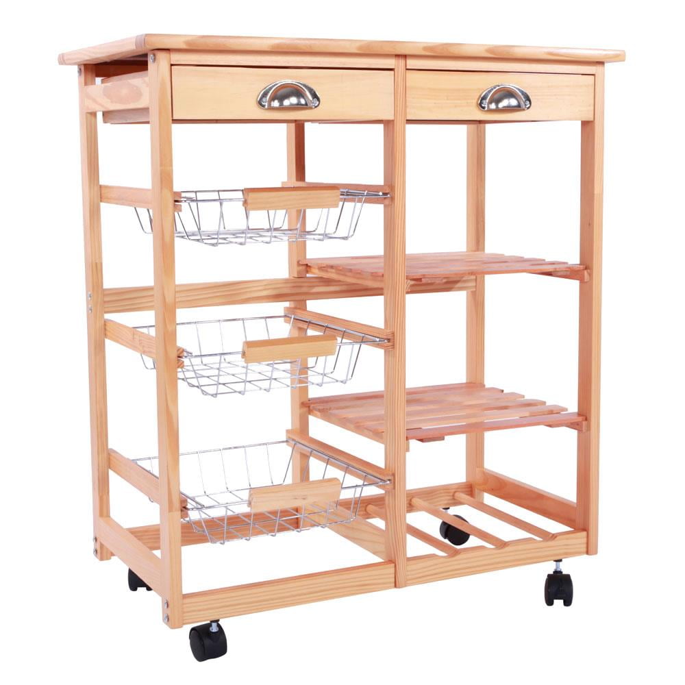 SalonMore Kitchen & Dining Room Cart,Wood Kitchen Storage Island,Wood ...