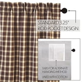 VHC Brands Rustic & Lodge Farmhouse Kitchen Window Curtains-Rory Swag ...