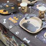 PIXHOTUL dog party decoration, dog shaped paper tray, dog party ...