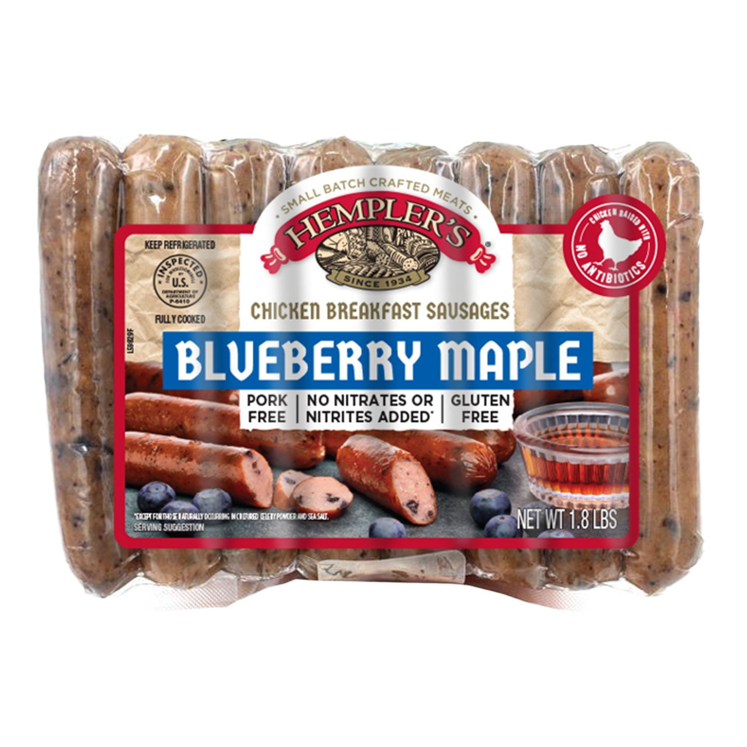 Hempler's Blueberry Maple Chicken Sausage, 1.8lb - Samsclub.com