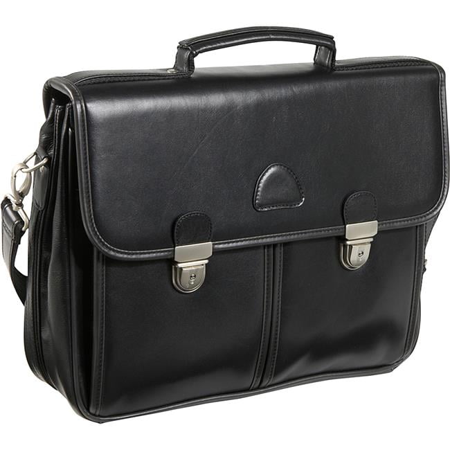 Amerileather 2439-0 World Class Leather Executive Briefcase, Black ...