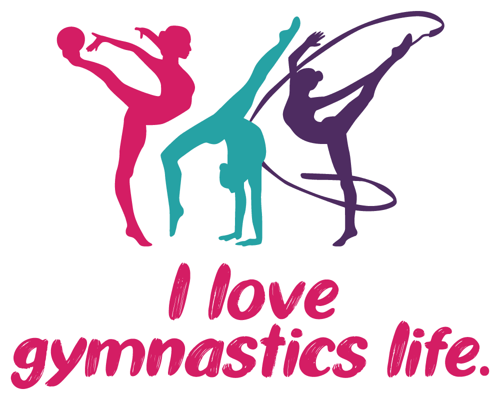I Love Gymnastics Life Quotes DÃ©cor Sticker Multicolored Artistic ...