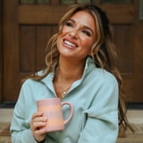 Jessie James Decker Ceramic Mug Set 2-Piece 18-Ounce Striped Pink and ...