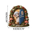 Adorable Mouse Tree Hole Decoration for Garden - HD Printed Wooden ...