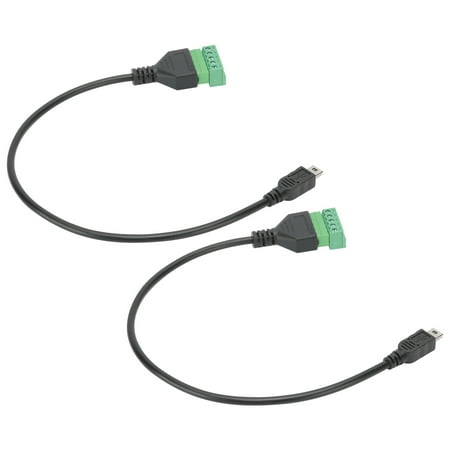 Tbest 2x Micro USB 5 Pin Male To 5Pin Female Screw Connector Plug ...