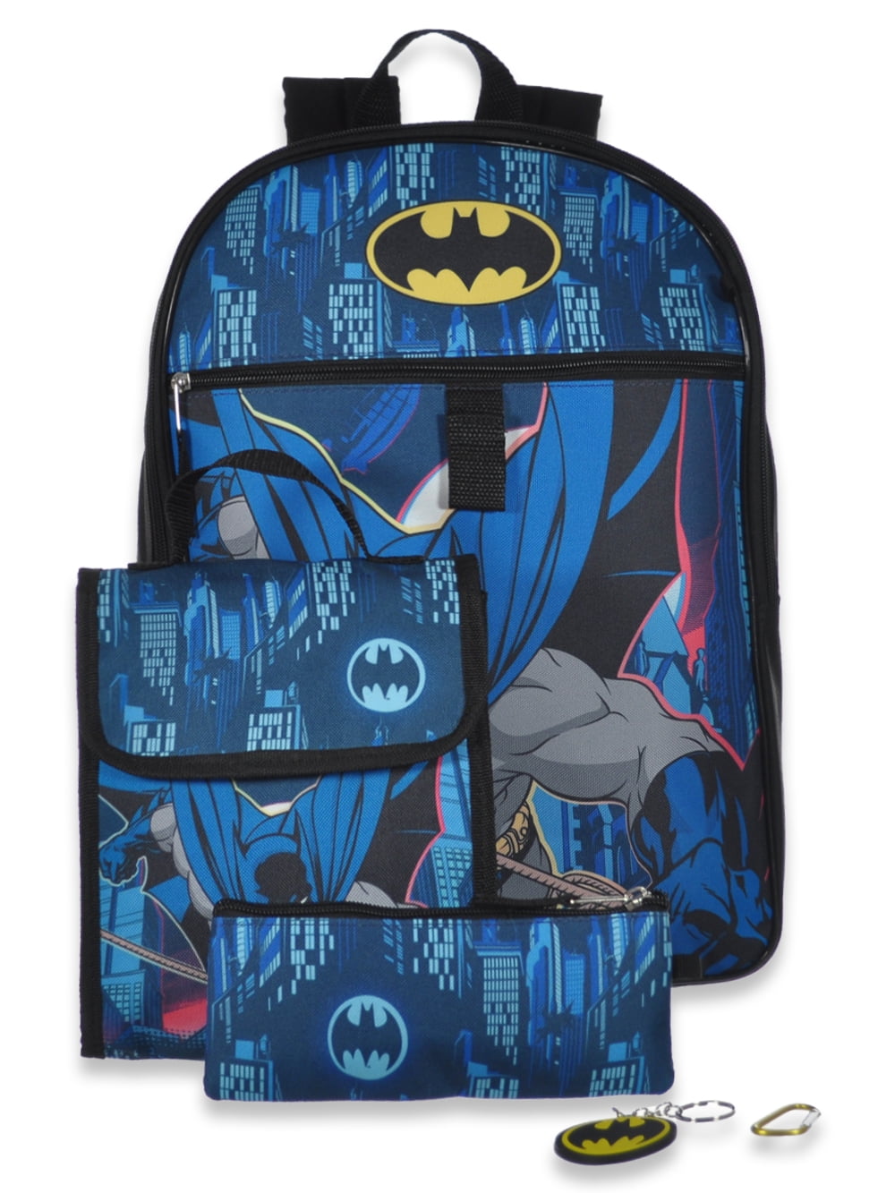 Batman Boys' 5-Piece Backpack Lunchbox Set - black multi, one size ...