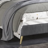 Home Design Chester Full Upholstered Platform Bed Frame with Wingback ...