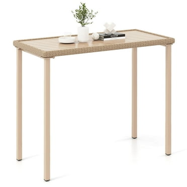 Garvee Rectangle Bar Table for Patio, Outdoor Counter Height Bar Table ...