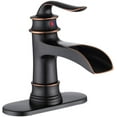 Kede Waterfall Faucet Bathroom Faucet Single Handle One Hole Oil Rubbed ...
