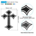 Uxcell Non-woven Fabric Cross Embroidered Patch Iron on Decorative ...