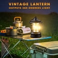 MCCC Vintage LED Lantern camping rechargeable Dimmer Light Portable for ...