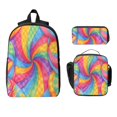 3pcs Casual Daypack 17 Inch Backpack Set Bookbag+Pencil Case+Lunch Bag ...