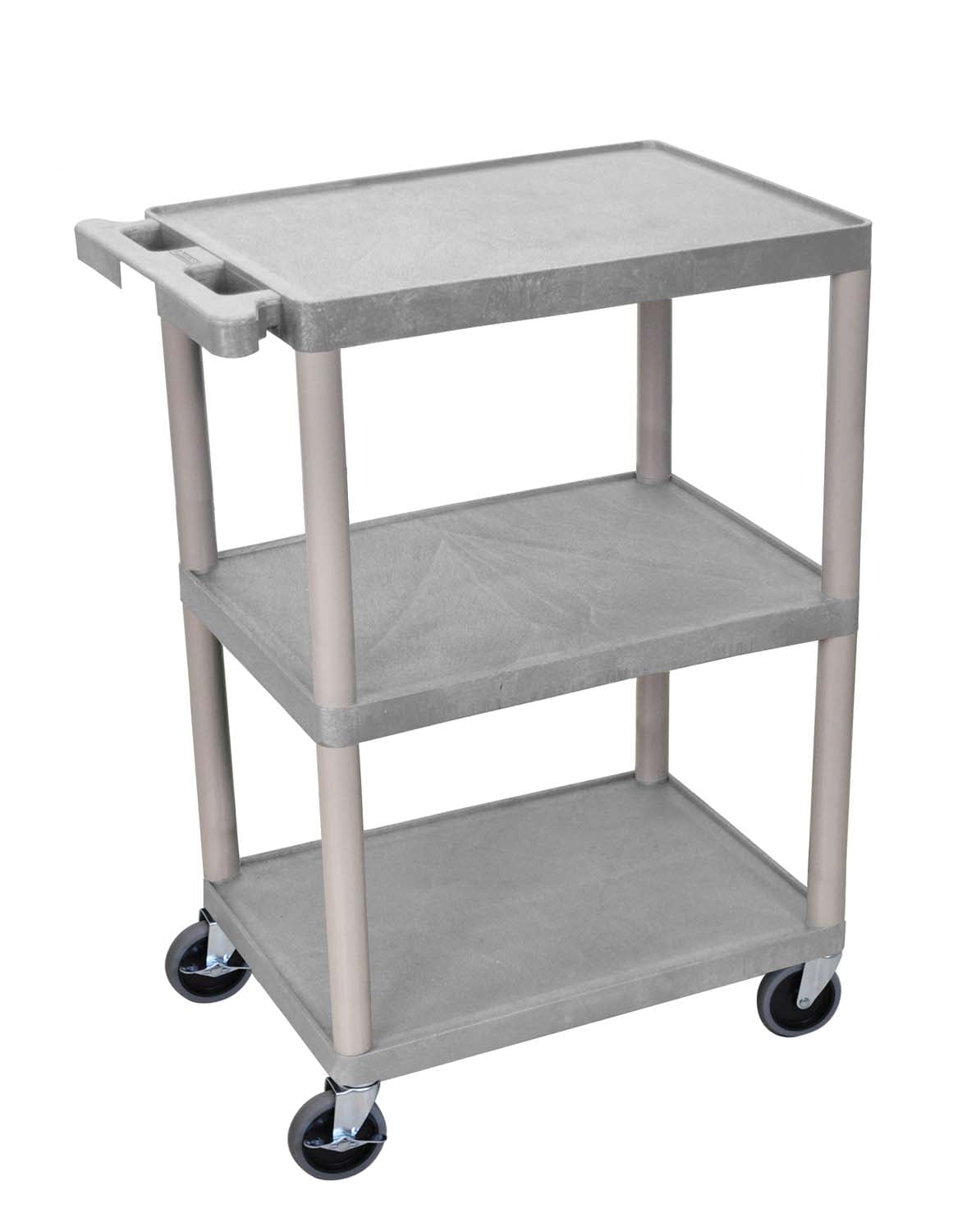 Offex 3 Shelf Utility Cart Gray - Walmart.com