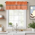 Curtain Valance for Windows, White Nautical Anchor Orange Theme Kitchen ...