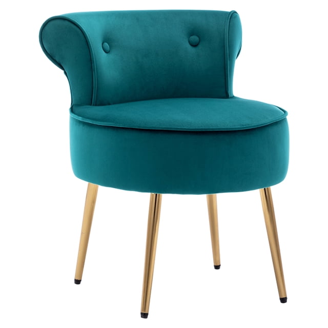 Duhome Upholstered Vanity Chair, Velvet Stool with Gold Legs, Tufted ...