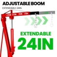 Red 4400 lbs Hydraulic Engine Hoist Crane Cherry Picker with Adjustable ...