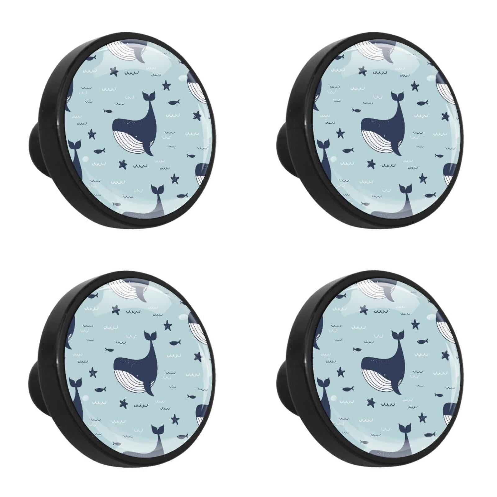 4 Pcs Whale Knobs for Kitchen Cabinet Cupboard Dresser Bookcase Drawer ...