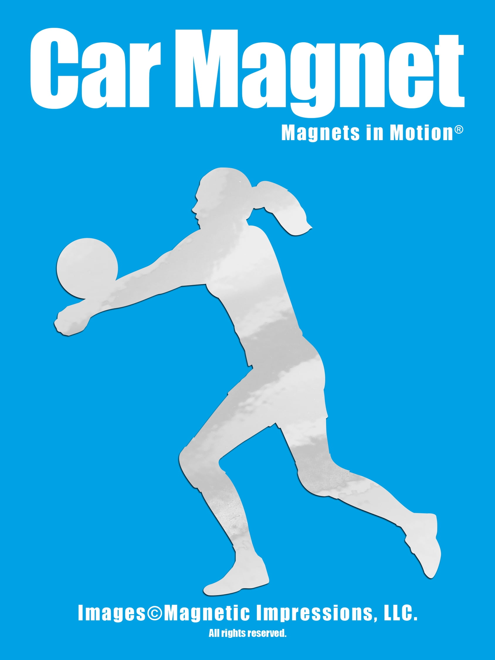 Magnets in Motion Volleyball Player Female Car Magnet Chrome - Walmart.com