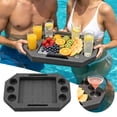 Floating Drink Holder for Pool, Large Foam Refreshment Table Tray with ...