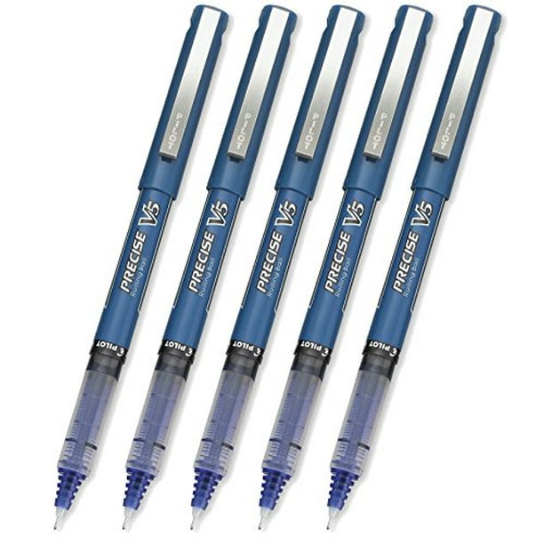 Pilot Precise V5 Stick Rolling Ball Pens, Extra Fine Point, Blue 5-PACK ...