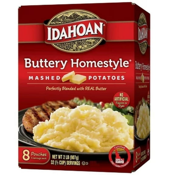 Idahoan Real Premium Mashed Potatoes, Instant, Made with 100% Idaho ...
