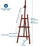 VISWIN Adjustable Height Beech Wood Display Easel 57" to 76"-Walnut ...