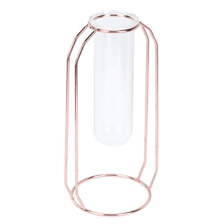 Gold Glass Vase, Hydroponic Plant Vases, Geometric Metal Shape ...