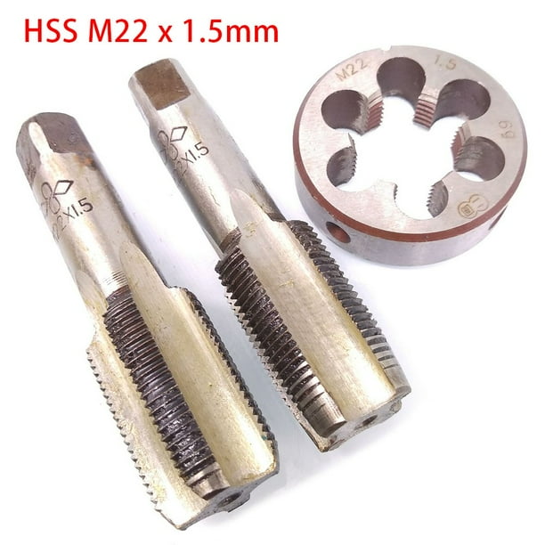 Hss M22 X 1.5mm Taper & Plug Tap & M22 X 1.5mm Die Metric Thread Right ...