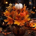 Artificial Pumpkin Branches, Autumn Floral Picks With Sunflower and ...