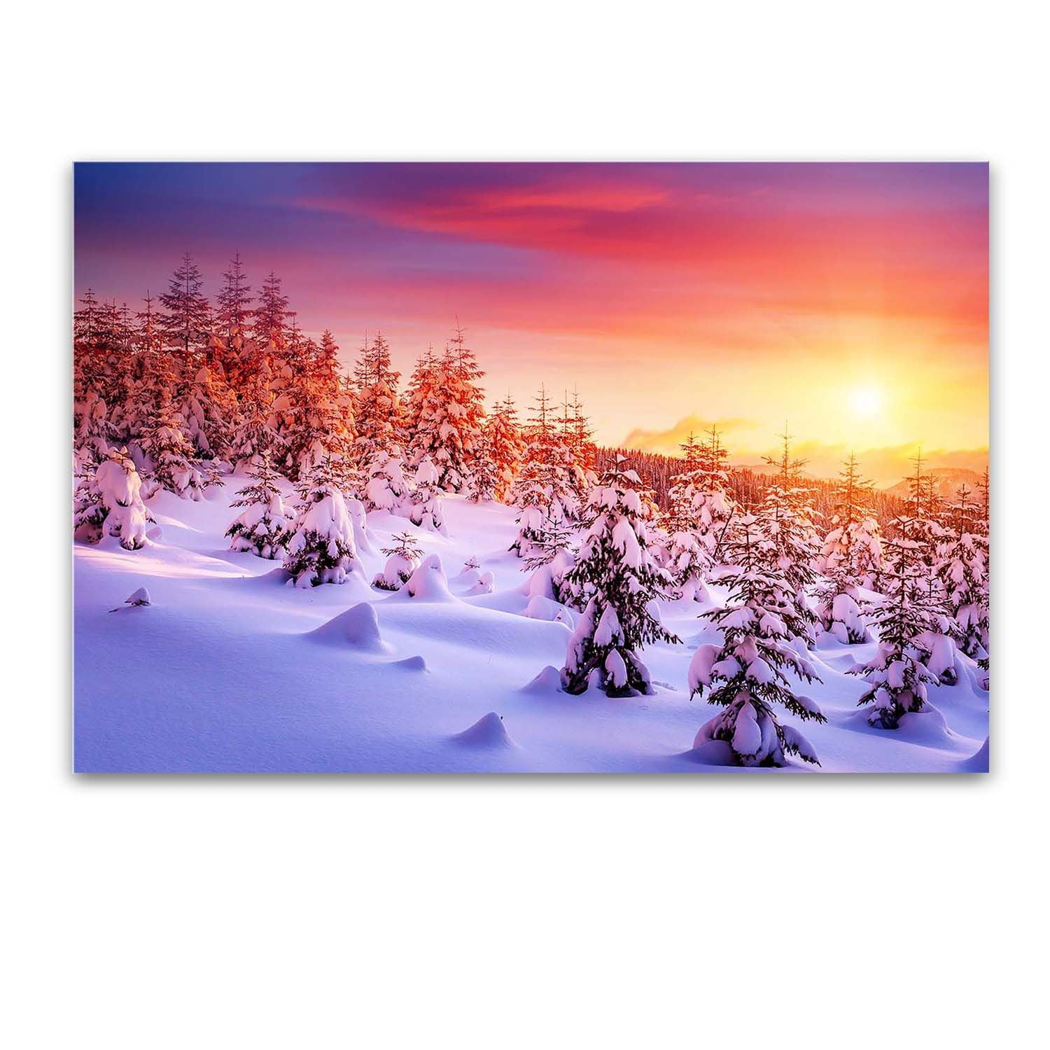 Startonight Tempered Acrylic Glass Wall Art - Landscape Theme Winter ...
