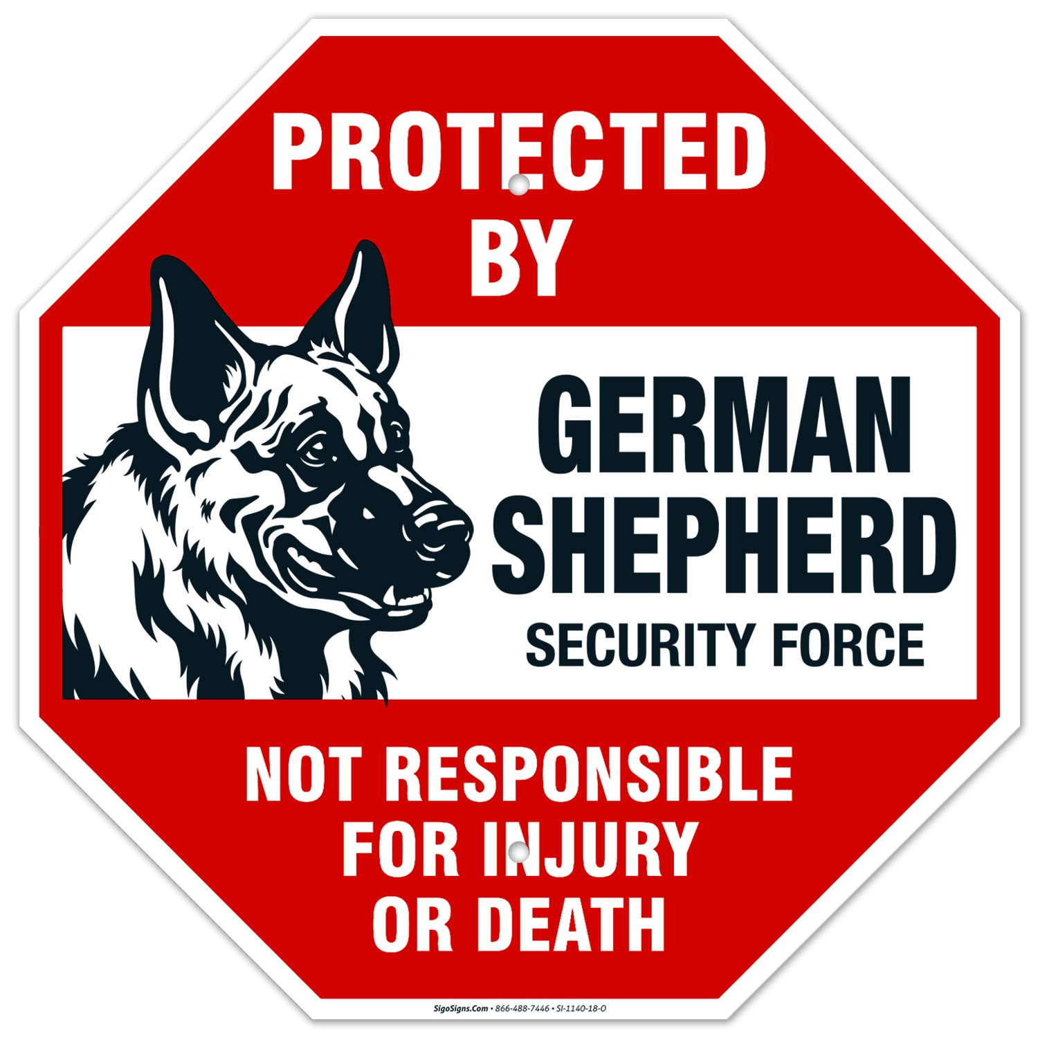 German Shepherd Sign, Beware German Shepherd Dog Warning Sign ...