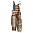 2026 250th Independence Day Casual Floral American Flag Print Spaghetti ...