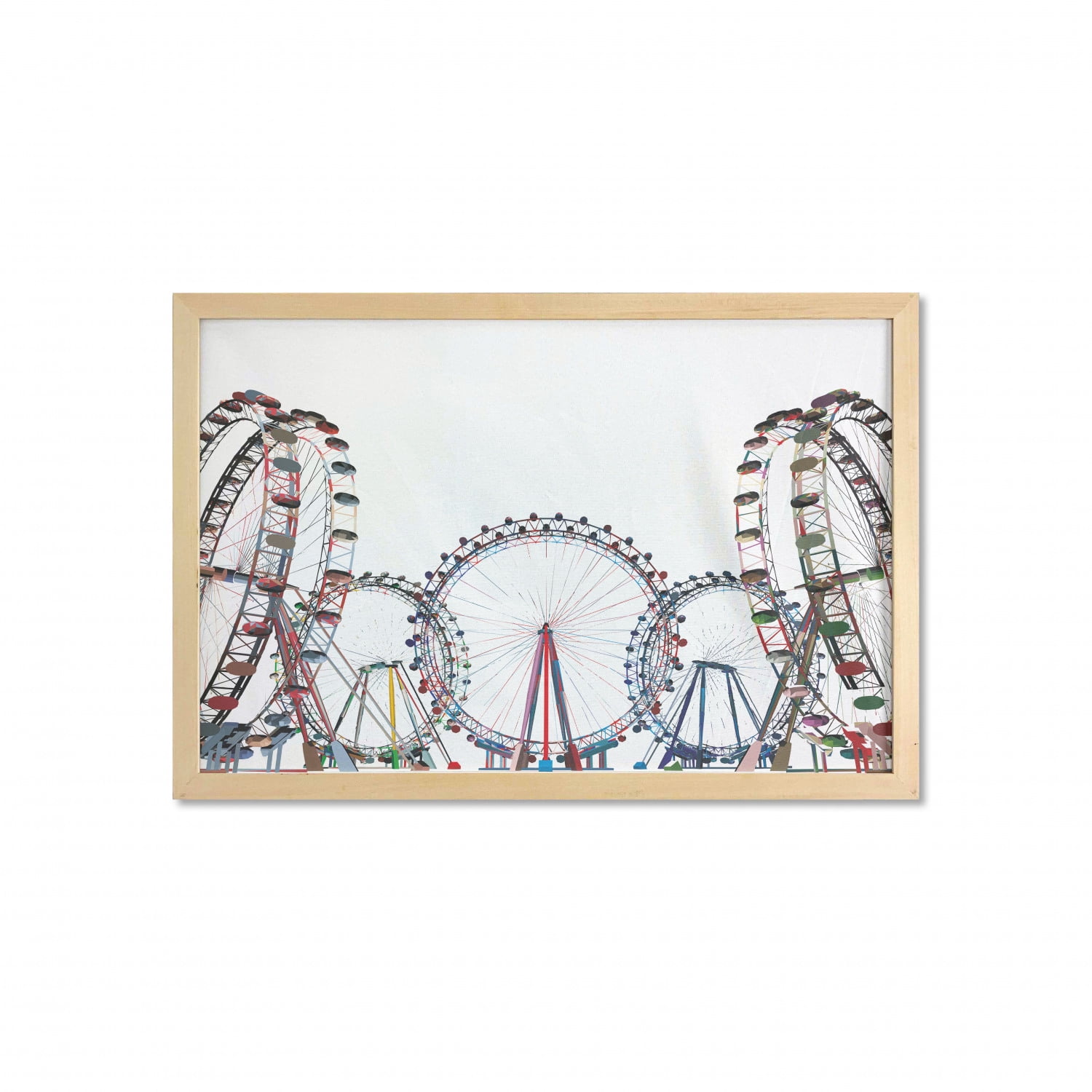 Ferris Wheel Wall Art with Frame, Enjoyment Themed Fun Festival ...