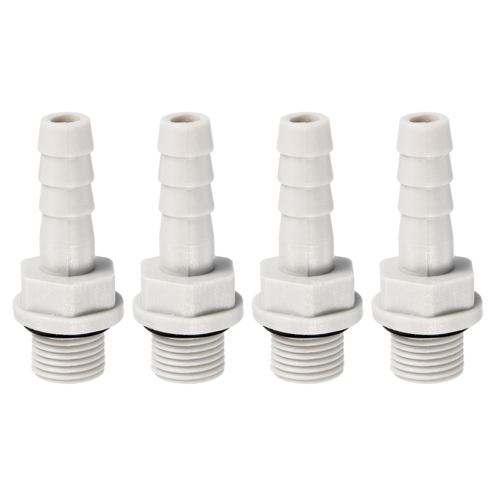 Uxcell Hose Barb Fitting Straight 7mm Barbed G1/8 Male Thread, 4 Pack ...