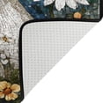 Bath Curtain & 66x72in Non-Slip Bath Mat Set 12-Grommet Shower Curtain ...