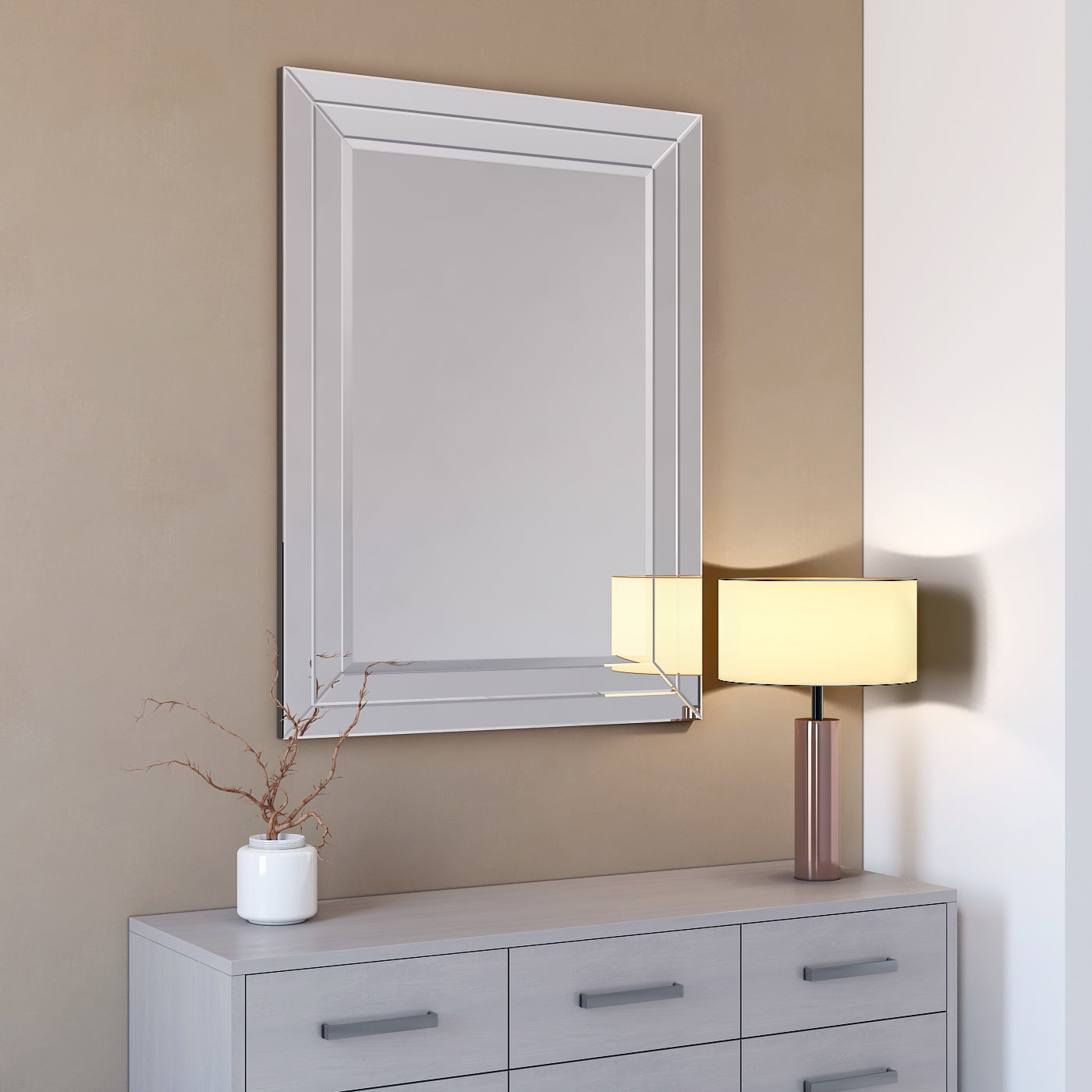 Noah All-glass Rectangular Mirror - Walmart.com