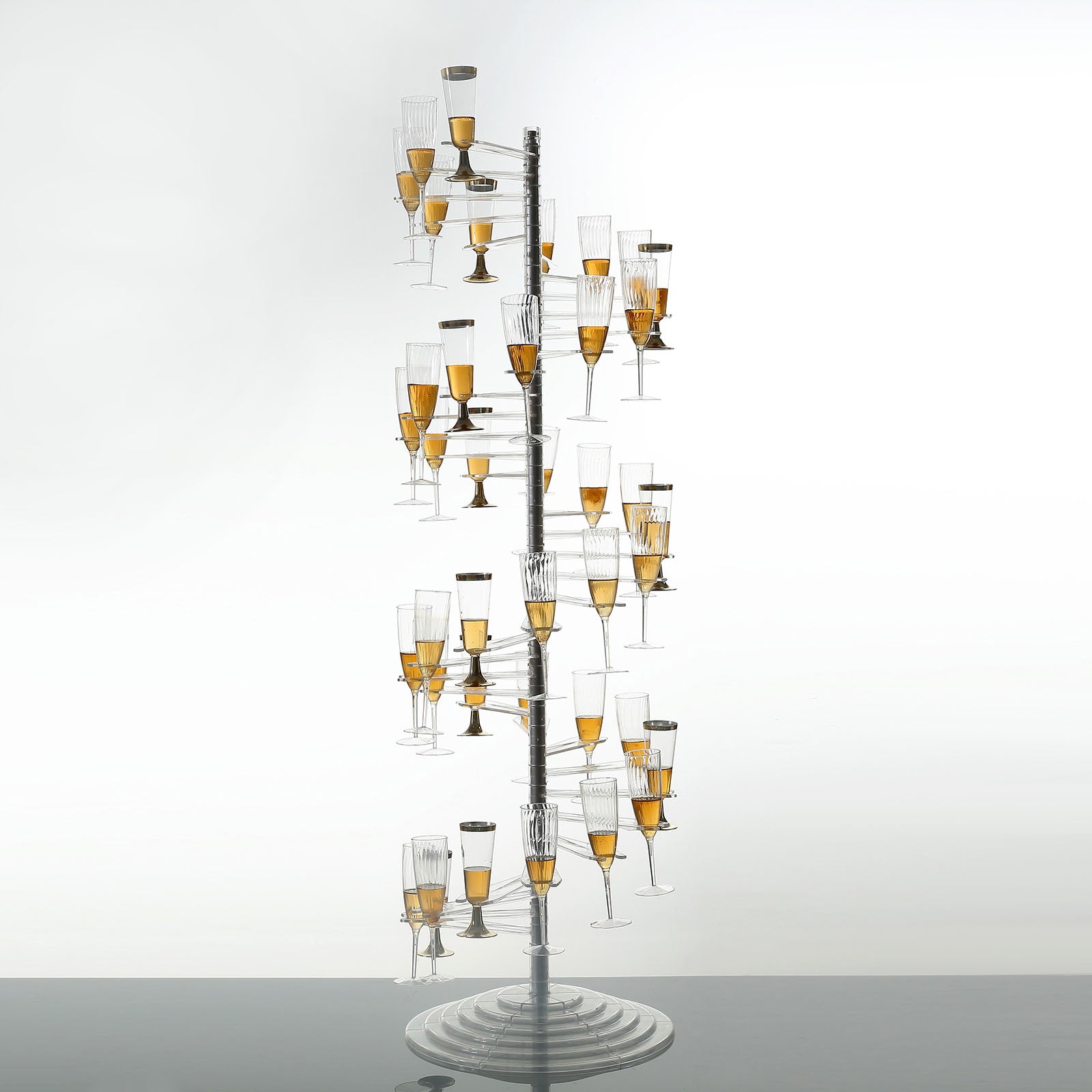 Efavormart 4.5ft Clear Acrylic Spiral Champagne Flute Bar Rack Stand ...
