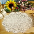 Aoqianlan Lace Oval Round Embroidery Table Place Mat Vintage Hand ...