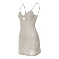Baycosin Glitter Spaghetti Strap Party Dress Sexy Backless Sequin Mini