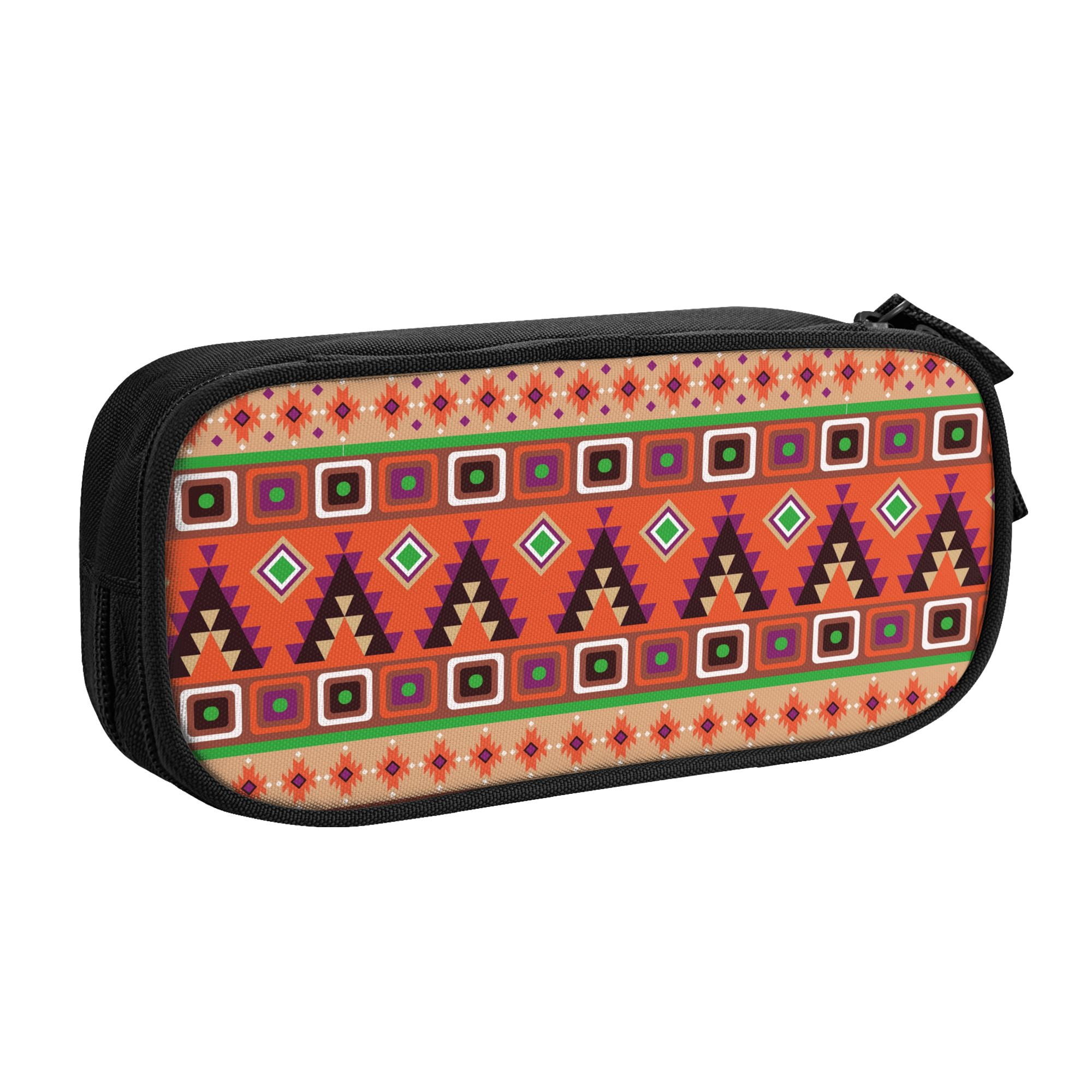 TEQUAN Large Capacity Pencil Case, Native Southwestern Aztec Ethnic ...