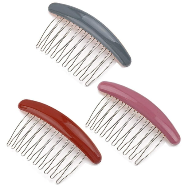3 Pieces Luxury Fashion 10 Teeth Hair Side Combs French Comb Glossy ...