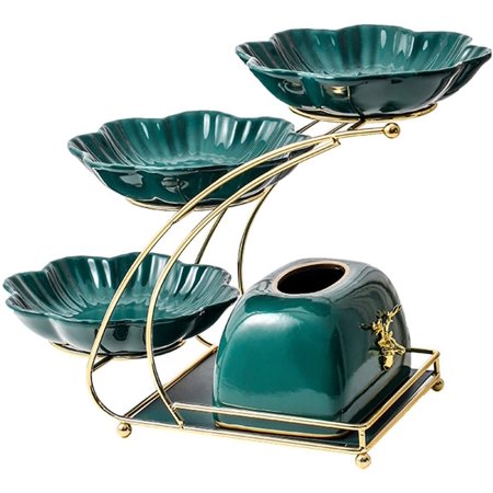 Plannu Three-Tier Afternoon Tea Snack Rack Living Room Fruit Plate ...