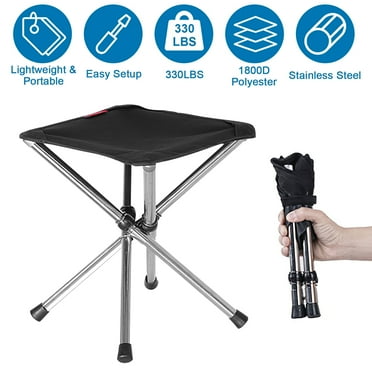 COOLHOOD Tripod Stool Portable Use Height 12in Foldable 3 Leg Chair for ...