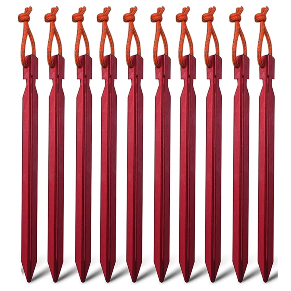Tent Stakes Heavy Duty Metal Ground Pegs Camping Stake Tarp Anchors ...