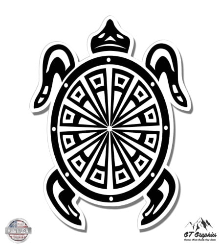 Tribal Turtle - 3" Vinyl Sticker - For Car Laptop I-Pad Phone Helmet ...